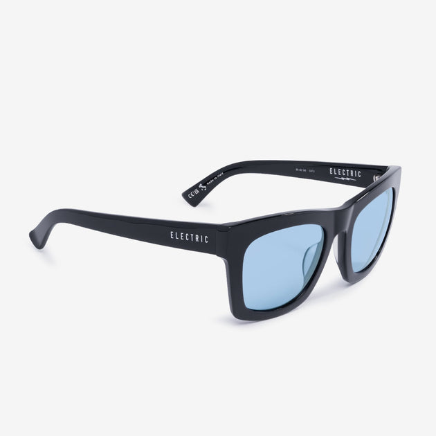 Electric Crasher 53mm Sunglasses Gloss Black with Sky Blue Lens
